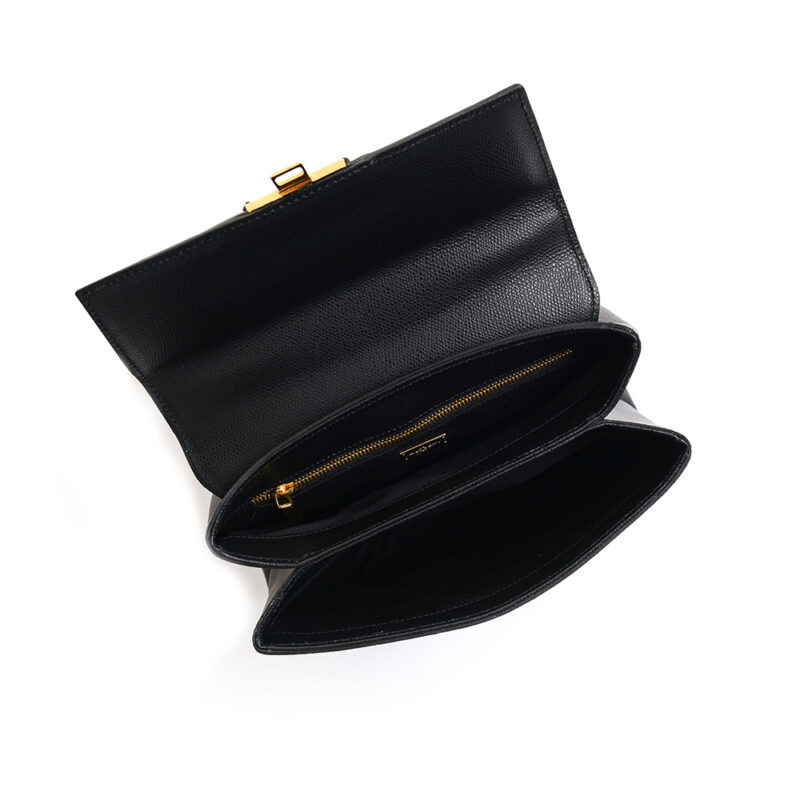 New Lady leather handbag - Black - Carbotti